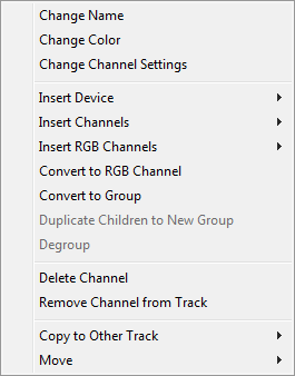 Channel and RGB Channel Buttons' Popup Menus