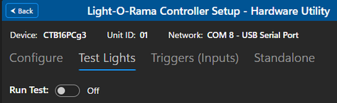 The Light-O-Rama Software Package > Control Panel > Controller Setup ...